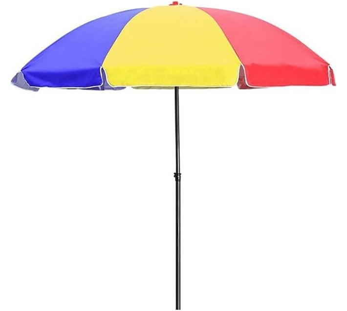 Buy Generic Height Adjustable 8 People Striped Beach Umbrella Navy ...