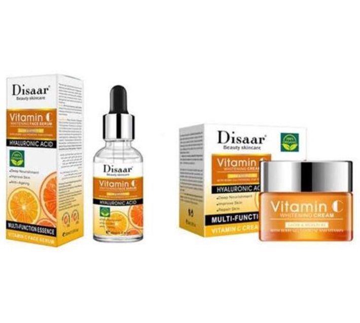 lilhe Vitamin C and Hyaluronic Facial Kit by Disaar- Face Cream, Serum ...