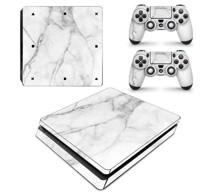SkinNit Decal Skin For PS4 Slim: White Marble | Makro