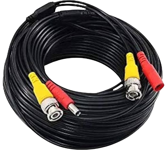 Generic 50 m CCTV Cable Coax BNC RG59 & Power Adaptor (Compatible with ...