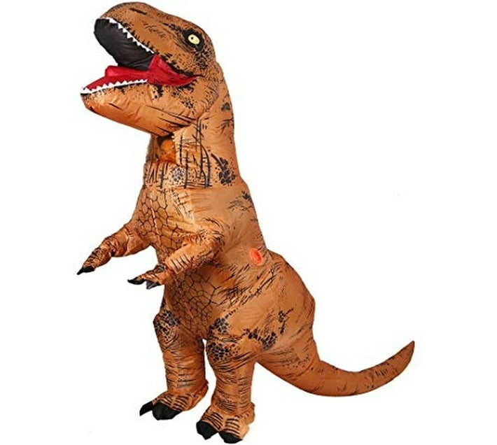 Umlozi Brown Dinosaur T-Rex Full Suit With Automatic Battery Air ...