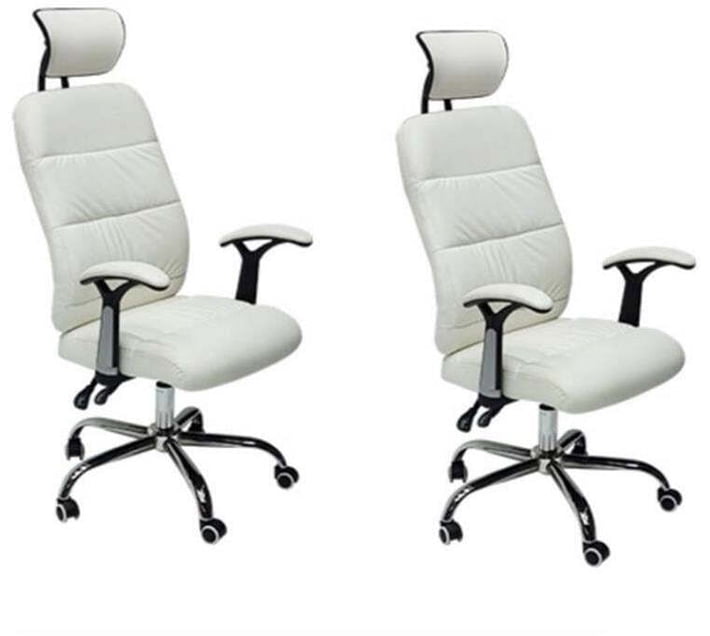 Buy Rex M 309 - White Pack of 2 Office Adjustable Arm Chair (White, DIY ...