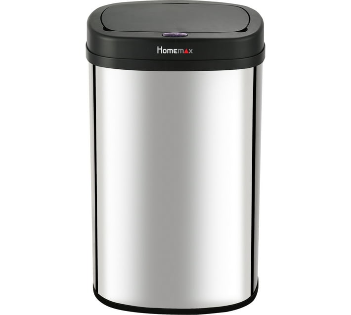 Homemax HSB002 Plastic Dustbin (Silver) | Makro