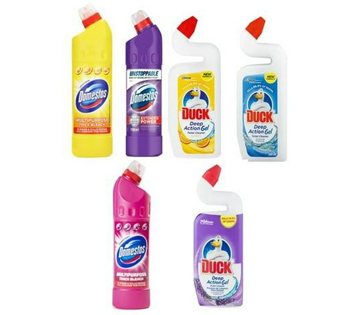 unilever Domestos Thick Bleach, DUCK TOILET CLEANER Multi-Fragrance ...
