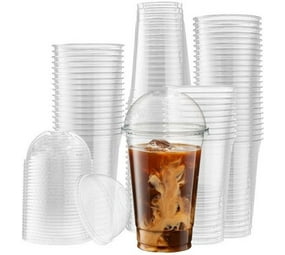 Zibo (Pack of 200) Clear Plastic Disposable Drinking Cups / Glasses ...
