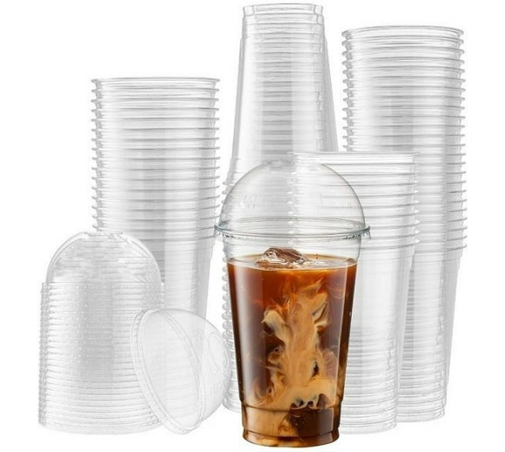 Buy Zibo (Pack of 200) Clear Plastic Disposable Drinking Cups / Glasses ...