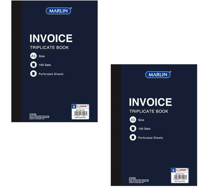 Buy Marlin Triplicate Books A5 Triplicate Books Invoice (Blue) in Bulk ...