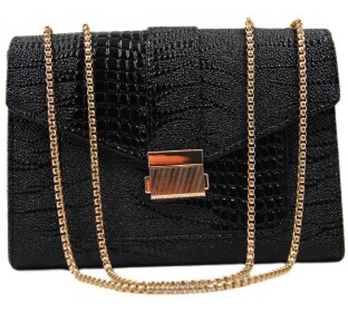 Missy Missi Midnight Luxe Gradient Crocodile Handbag with Chain ...