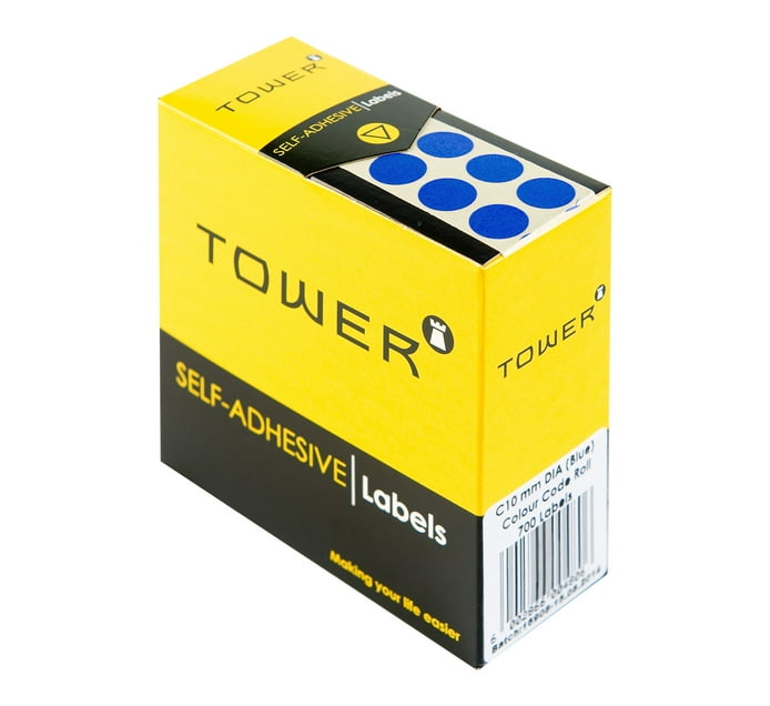 Tower C19 Colour Code Labels Blue Dot Each | Makro
