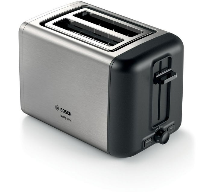 Bosch TAT3P420 970 W Electric Pop Up Toaster (Silver) | Makro