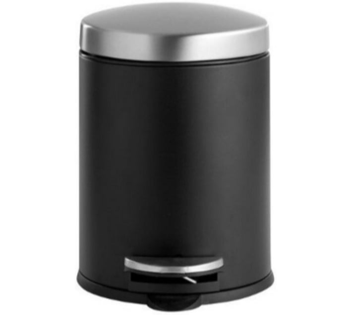 DAY Stainless Steel Pedal Bin Black 12L Stainless Steel Dustbin (Black ...