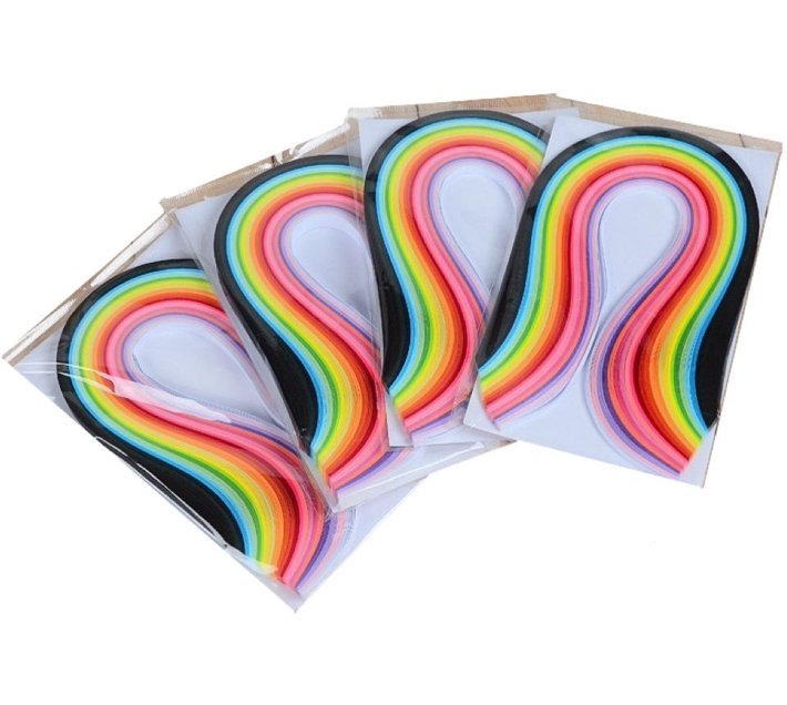 The Good Sport Craft Origami Paper Quilling Strips Set Of 4 (260 Piece ...