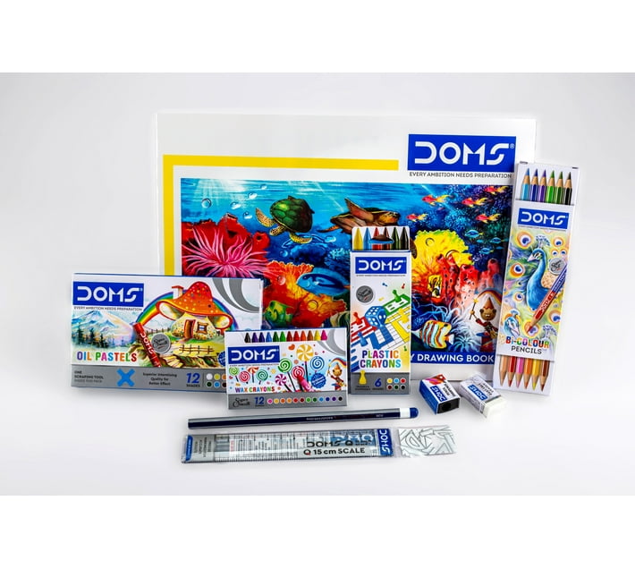 DOMS Art Stroke Pack_1 (Multicolour, Black) | Makro