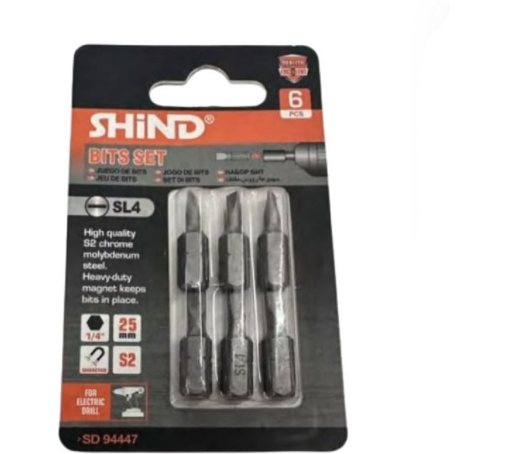 SHIND SD94447 Screwdriver Bit Set (Pack of 6) | Makro