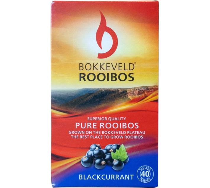 Bokkeveld Rooibos Bokkeveld Blackcurrant 40's Flavoured Tea Box (40 ...