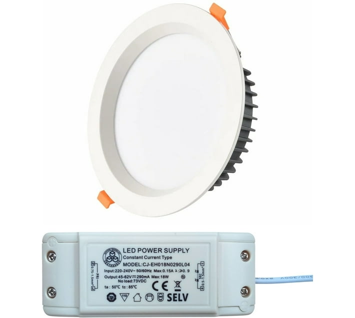 FiveStar 18W LED Round Panel Recessed Ceiling Light AC220 ~ 240V ...