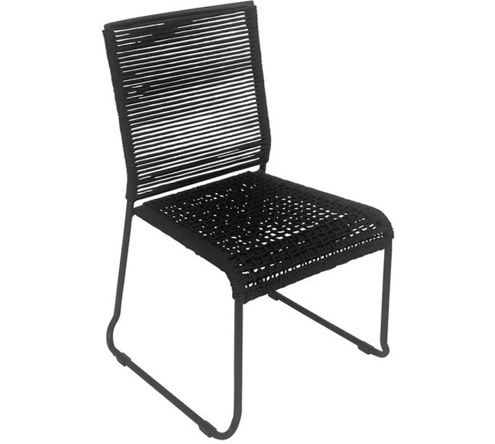 Abruzzo Aluminium Outdoor Chair Carbon Metal Patio Dining Chair (Carbon ...