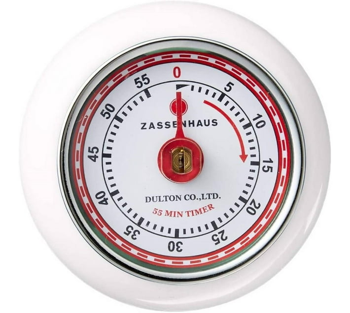 Zassenhaus Retro Speed 60 Minute Magnetic Timer - White | Makro