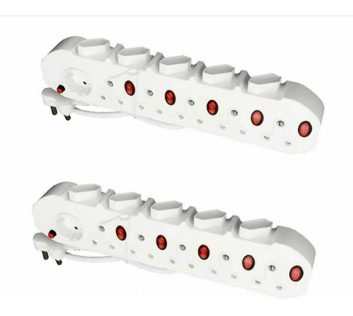 9 Way Multi-plug with 4 illuminated switches HAP7632531287 Power Plug ...