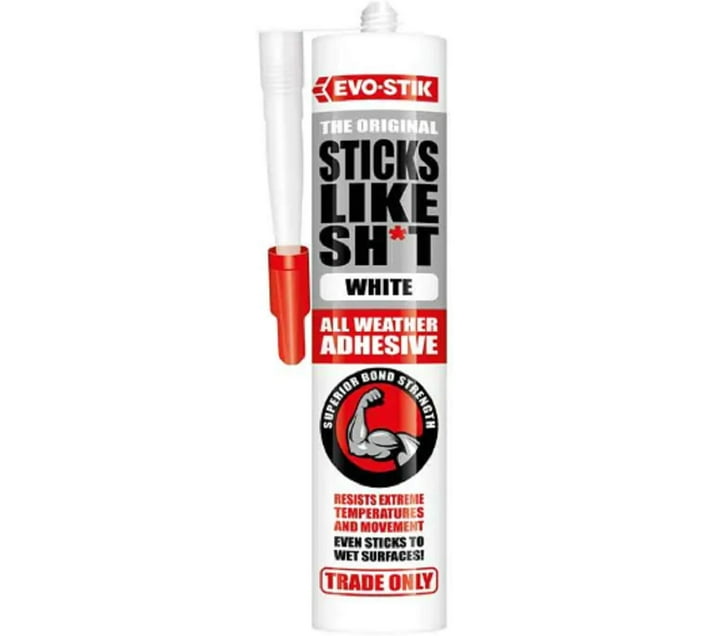 Evo-Stik Sticks Like Sh*t, White, 290ml Adhesive (290 ml) | Makro