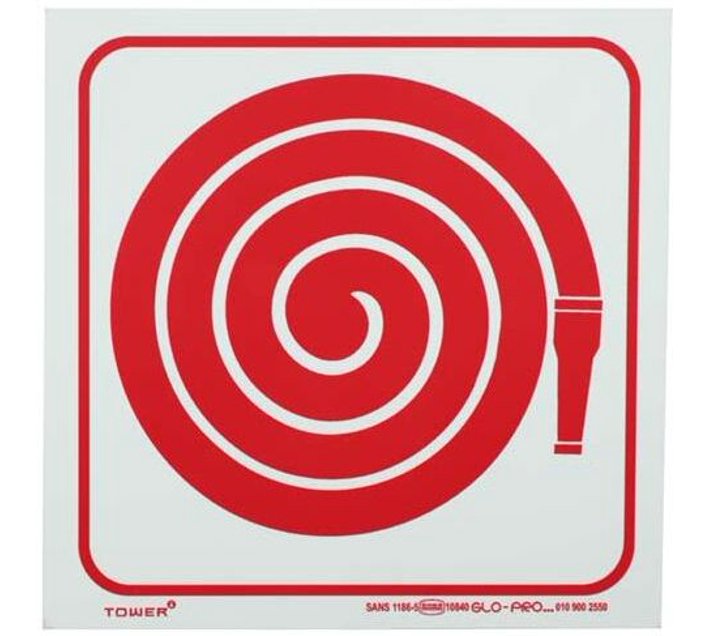 p Tower Fire Hose Sign 190 x 190mm (Multicolor) | Makro