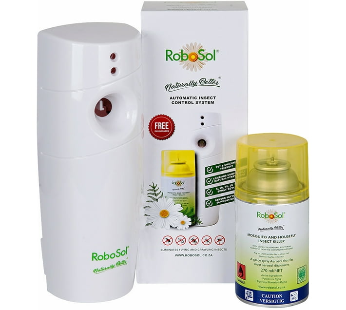 Robosol 270ml Metered Valve Dispenser for Flies and Mosquitoes Electric ...