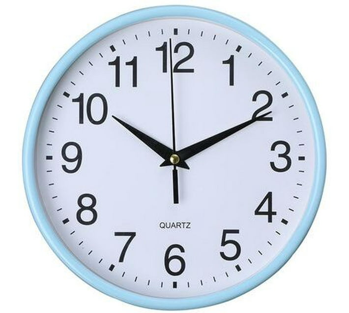 Generic Analog 3 cm X 25 cm Wall Clock (Blue, With Glass, Standard) | Makro