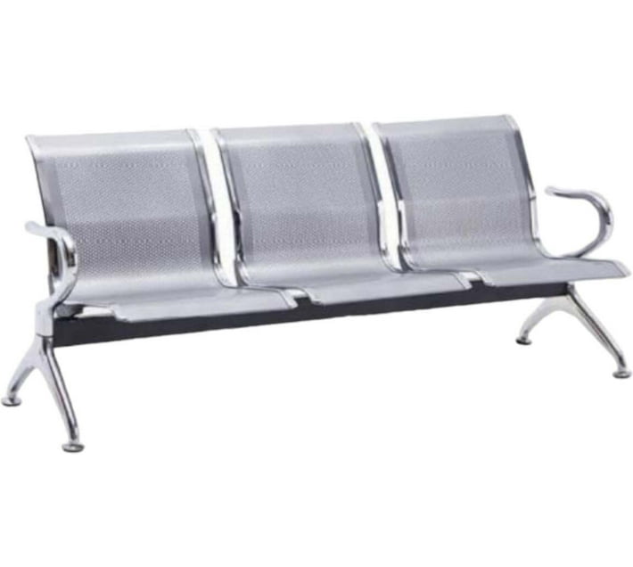 SMTE Metal 3 Seater (Finish Colour - silver, Pre-assembled) | Makro