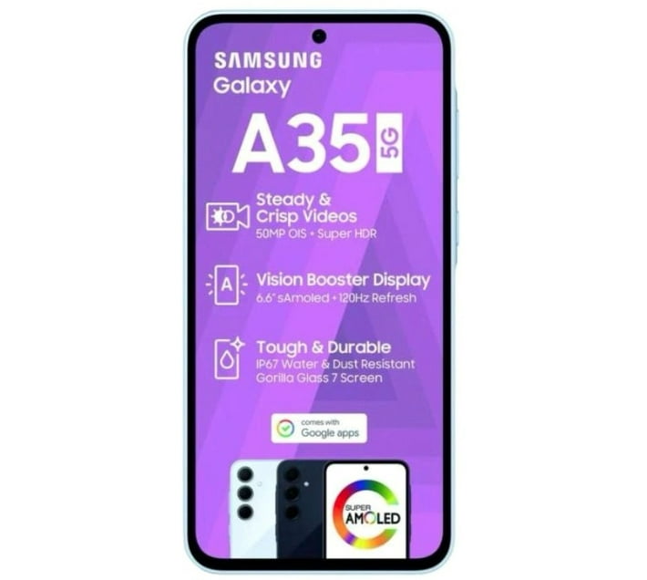 samsung SS A35 (Ice blue, 128 GB) (6 GB RAM) | Makro