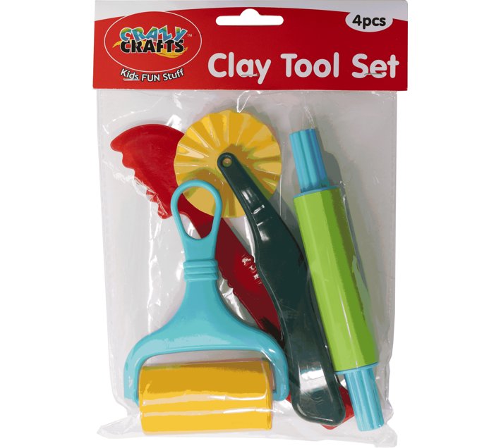 Crazy Crafts Clay Tool Set 4PCS Clay Art & Moulding Art and Craft Kit ...