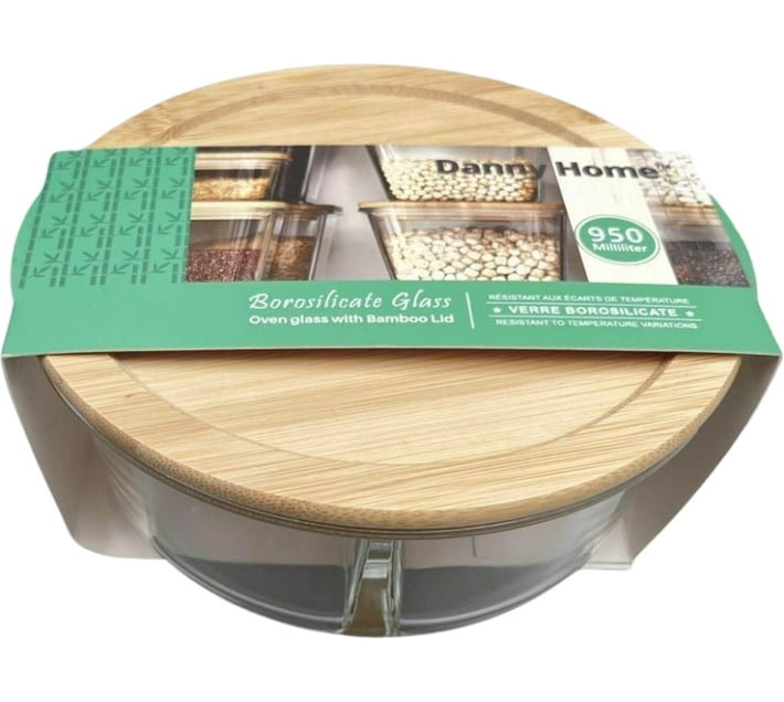 Danny Home Glass Utility Container - 950 ml (Brown) | Makro