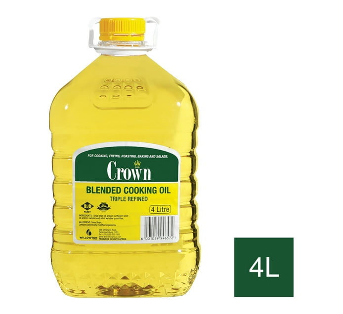 Buy Crown Triple Refined Blended Cooking Oil 4L in Bulk | Makro Business