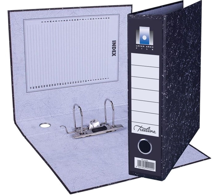 Buy Treeline Board Lever Arch File (Set of 10, Black) in Bulk | Makro ...