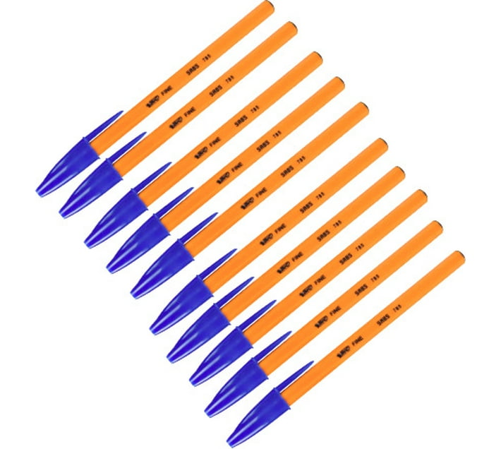 Buy Bic Orange Fine Point Ball Pen (Pack of 10, Blue) in Bulk | Makro ...