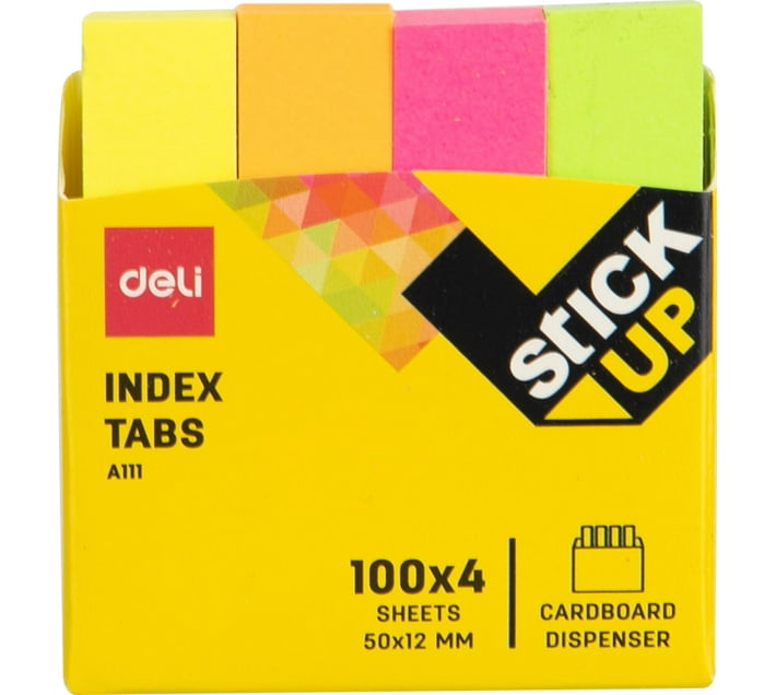 Buy Deli 100 Sheets Page Markers, 4 Colours (Set Of 400, Multicolour ...