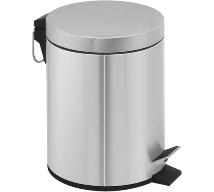 Crockery Centre 134114 Stainless Steel Dustbin (Silver) | Makro