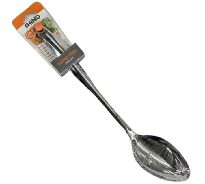 Shind Stainless Steel Slotted Spoon 37cm Steel Cooking Spoon Kitchen ...
