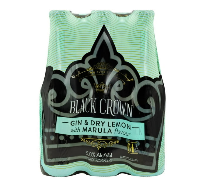 Someone’s in a Makro Black Crown Gin & Dry Lemon (6 x 275ml) Mood