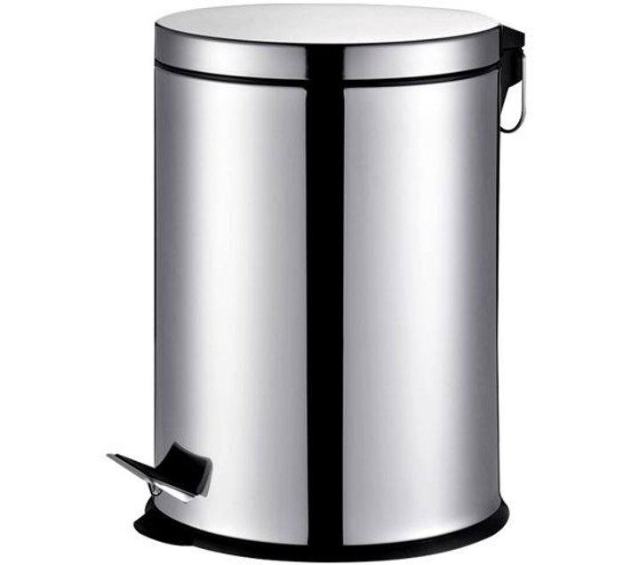 DH NA Stainless Steel Dustbin (Silver) | Makro