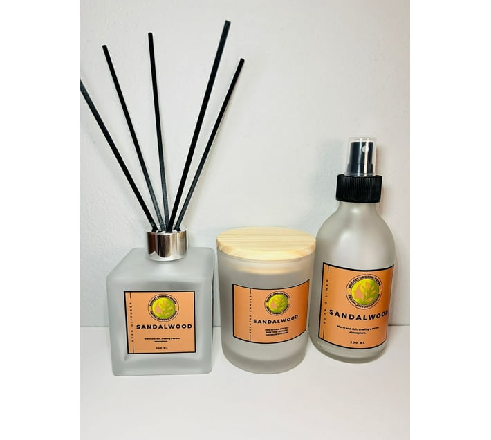 Bridget Organic Herbs Sandal Diffuser Set (3 x 200 ml) | Makro