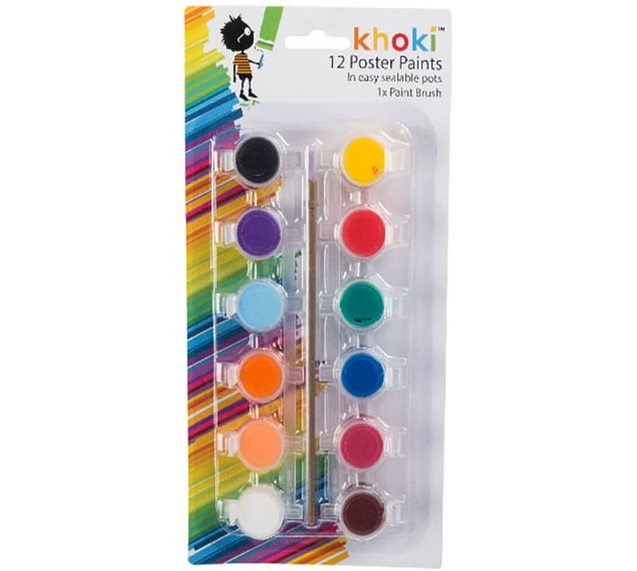 General Merchandise Art+Craft Paint Water Based Poster 12 Colours Craft ...