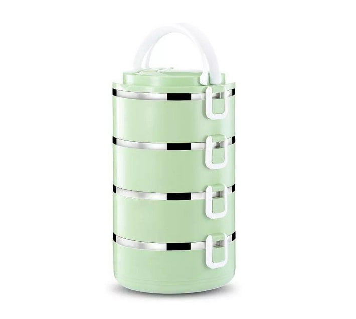 4 layers stainless steel Lunch Box-green | Makro