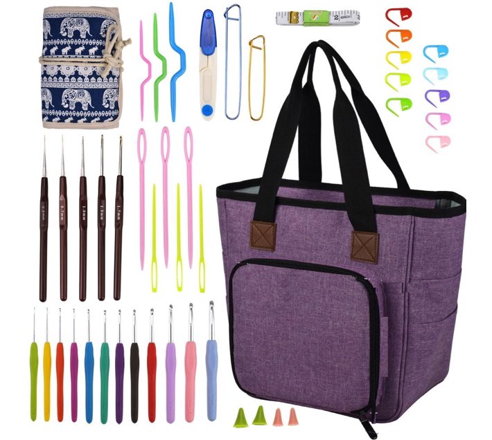 The Good Sport Craft All Inclusive Crochet Kit & Needlework Accessories ...