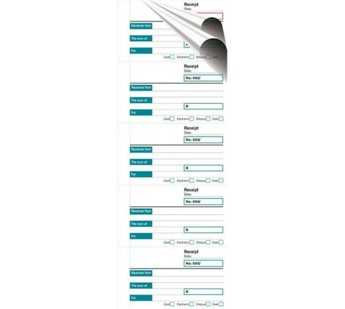 Buy RBE F02011 Receipt Duplicate Book 240 Numbered Receipts (1 Sets) in ...