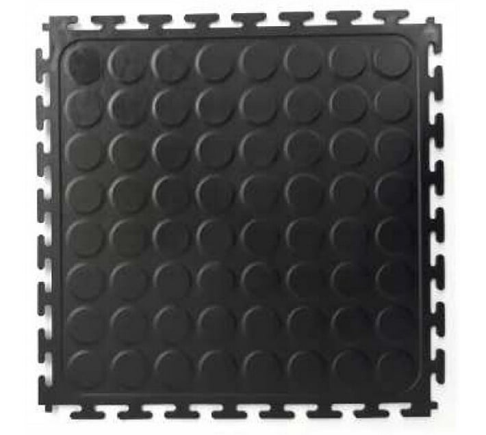 Inter-Lock Rubber Matts Rubber Floor Mat (Black, Large, Pack of 10) | Makro
