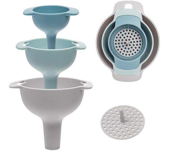 1831532 4 in 1 Funnels Mini Funnels with Detachable Strainer | Makro
