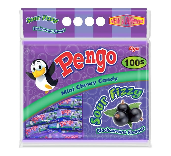 O'ya Pengo Sour Fizzy Mini Chews Blackcurrant (1 x 100's) | Makro