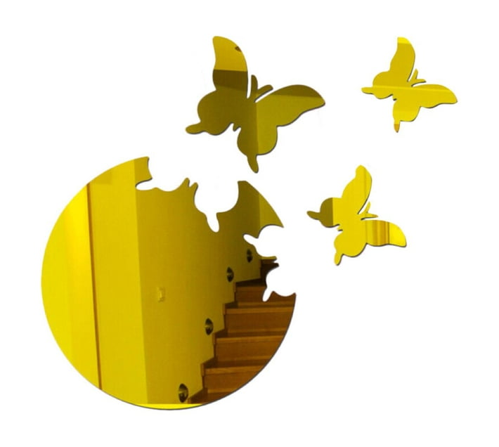 Someone’s in a Makro Decor 4 Piece Reflective Butterfly Mirror Sticker ...