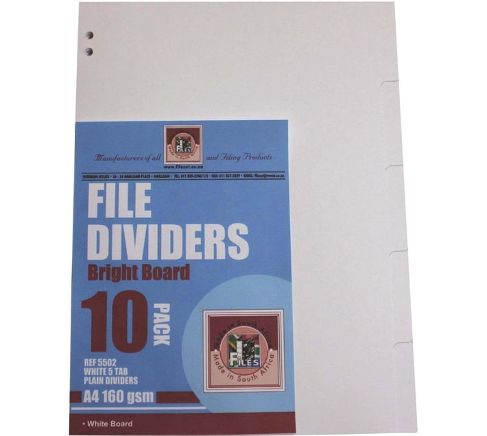 Files 5502MMP10 Binder Index Divider (Compatible Paper Size A4) | Makro