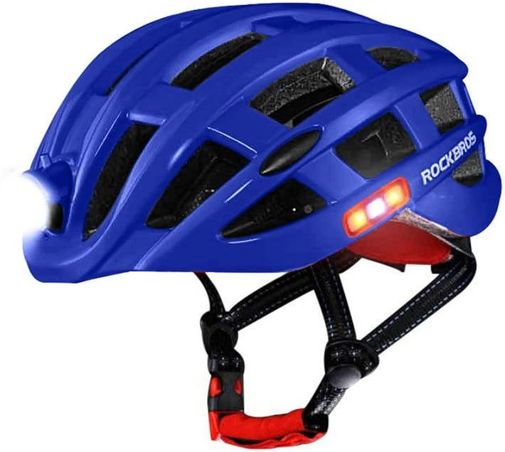 RockBros Ultralight Integrated LED Lights Cycling Open Face Helmet ...
